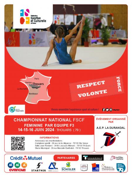 Gymnastique féminine - Championnat national par équipe F3 - 2024 | FSCF